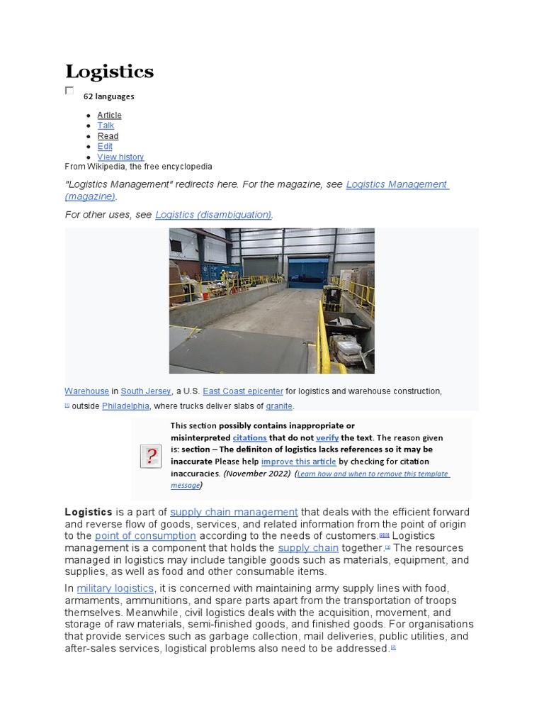 Logistics | PDF | Logistics | Economies