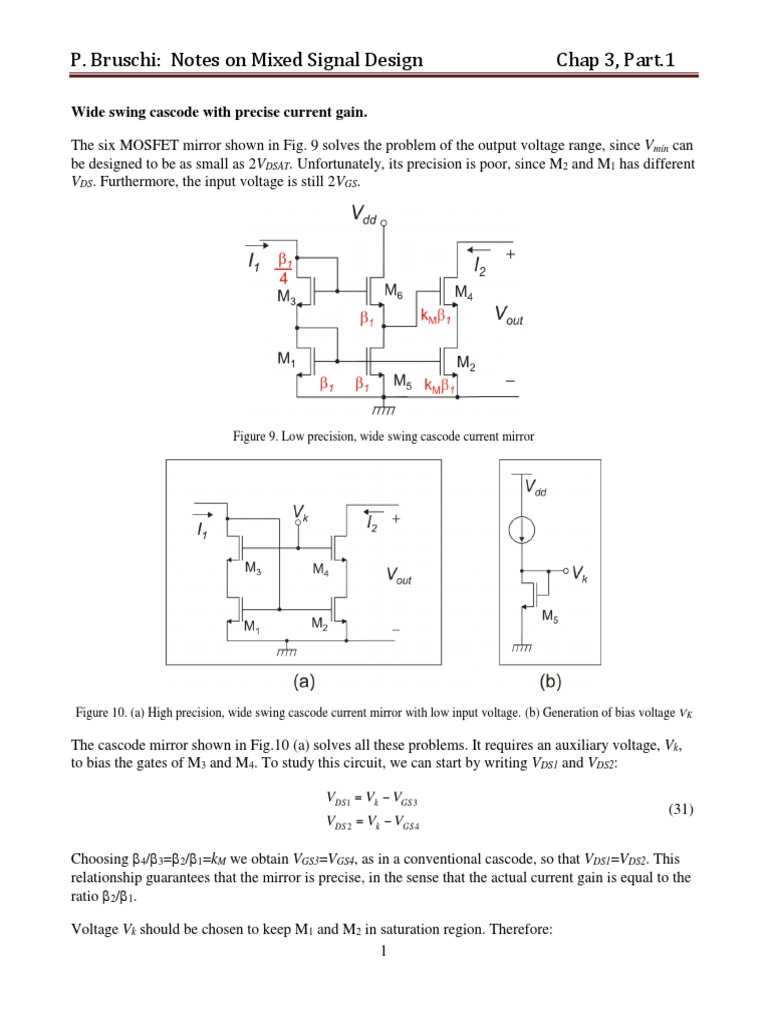 High Precision Cascode Current Mirror | PDF | Electrical Circuits | Electronic Circuits