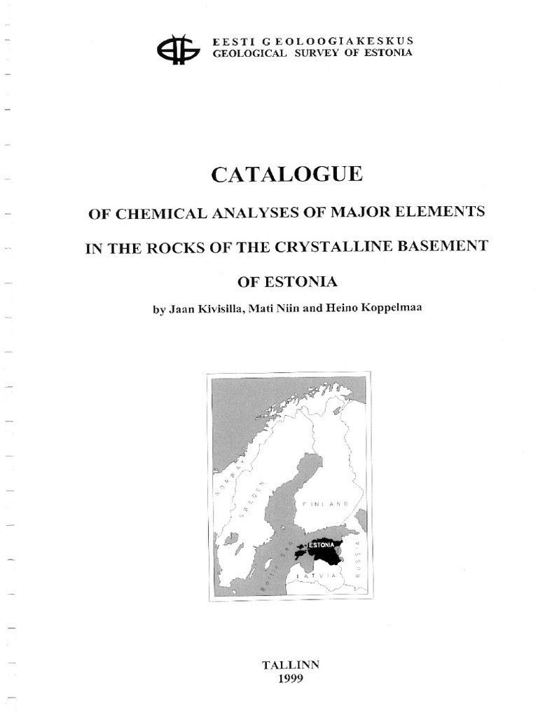 Kivisiila 1999 Major Elements Catalog | PDF
