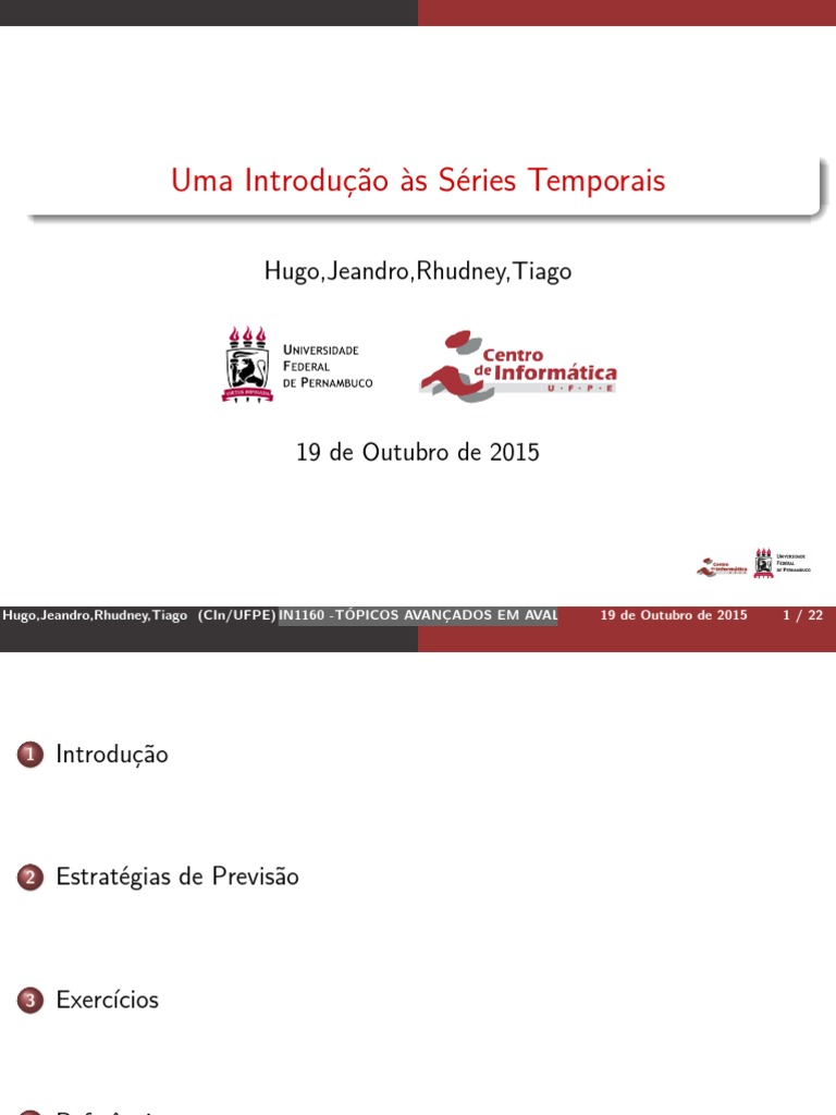 Uma Introducao As Series Temporais | PDF | Séries temporais | Análise de dados