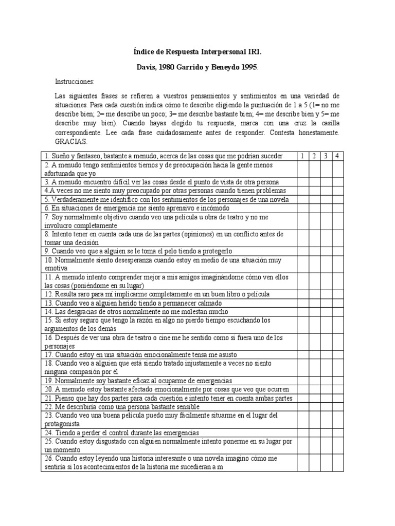 Indice de Respuesta IRI | PDF