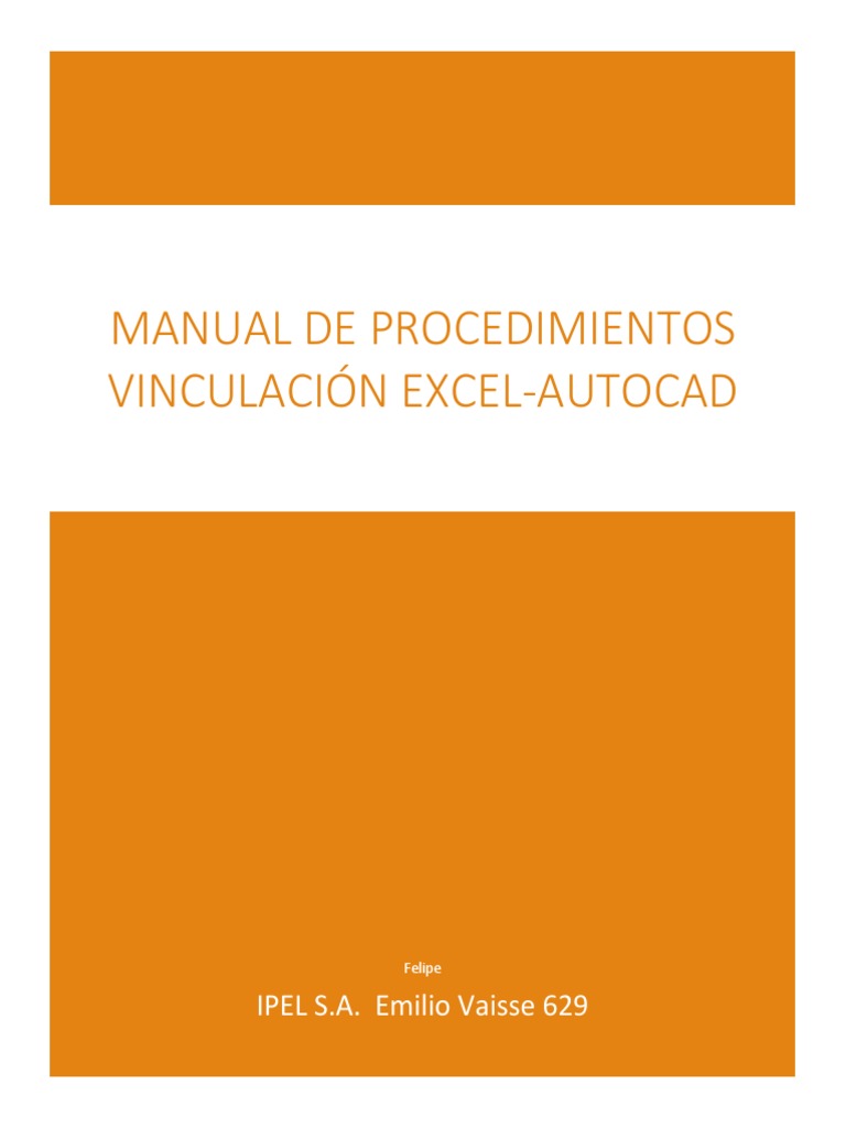 Procedimiento Vinculacion de Datos | PDF | Microsoft Excel | Cad automático