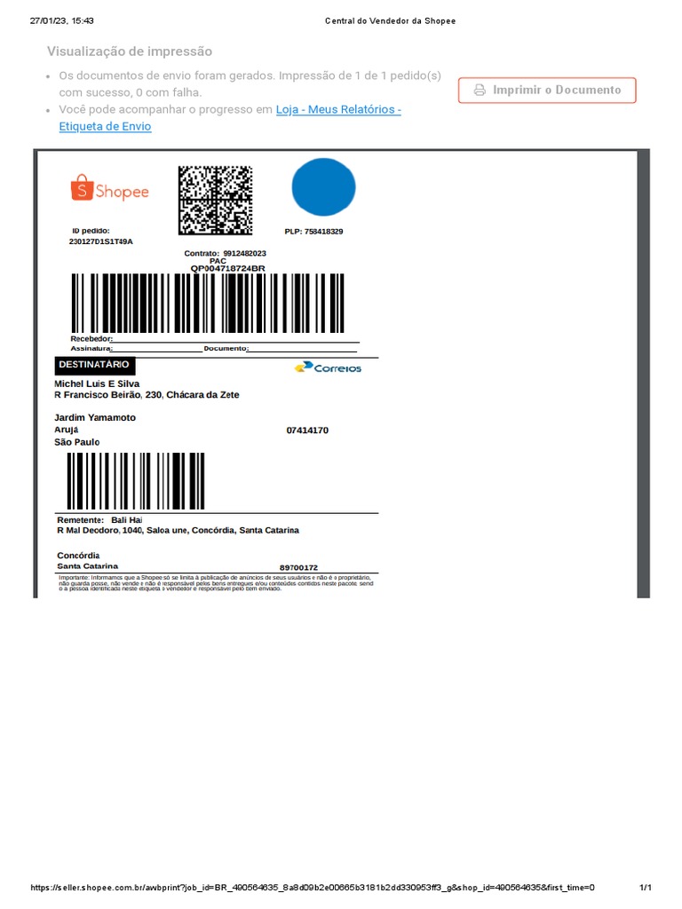 Central Do Vendedor Da Shopee | PDF