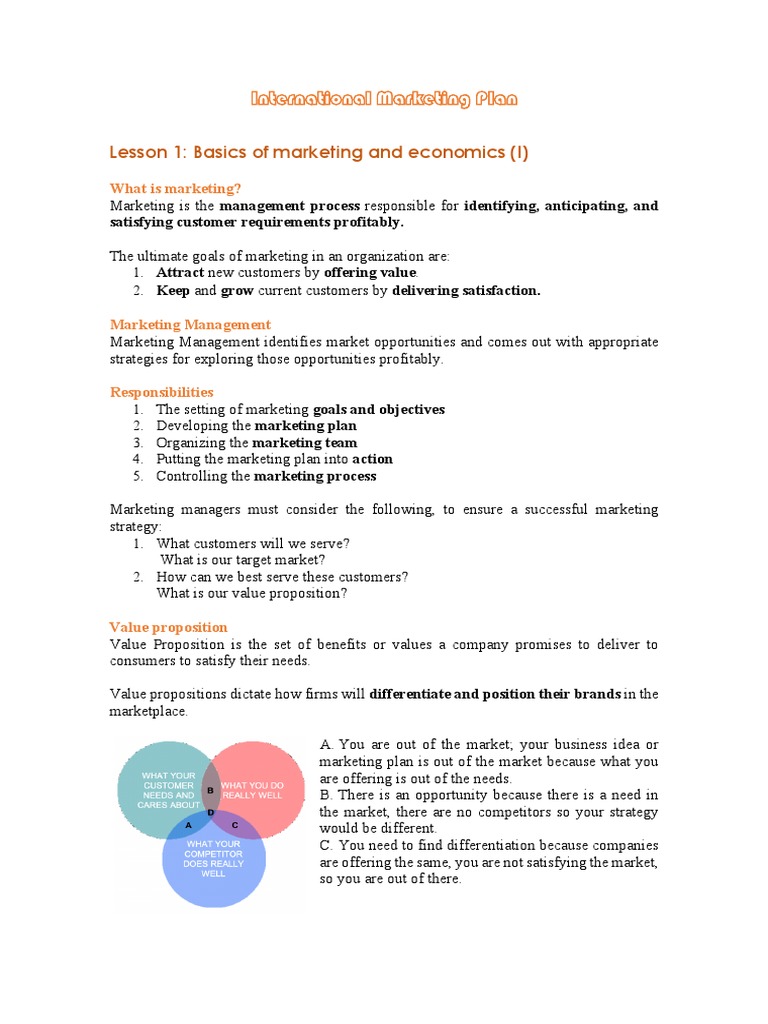International Marketing Plan Overview | PDF | Marketing | Pricing