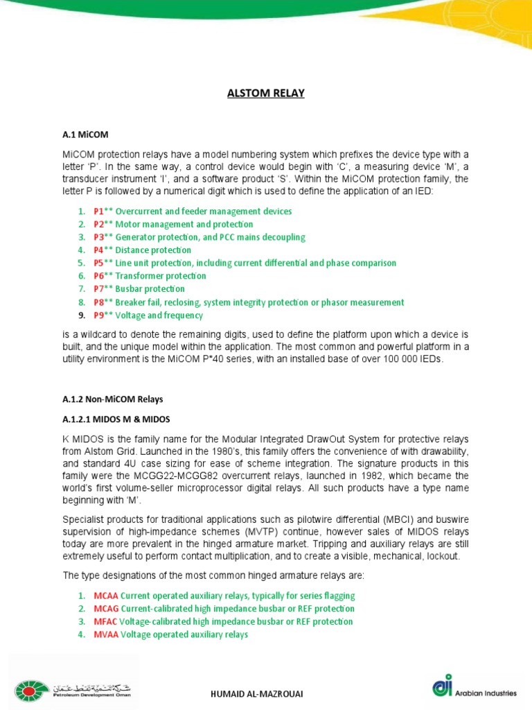 Alstom Relay | PDF | Relay | Transformer