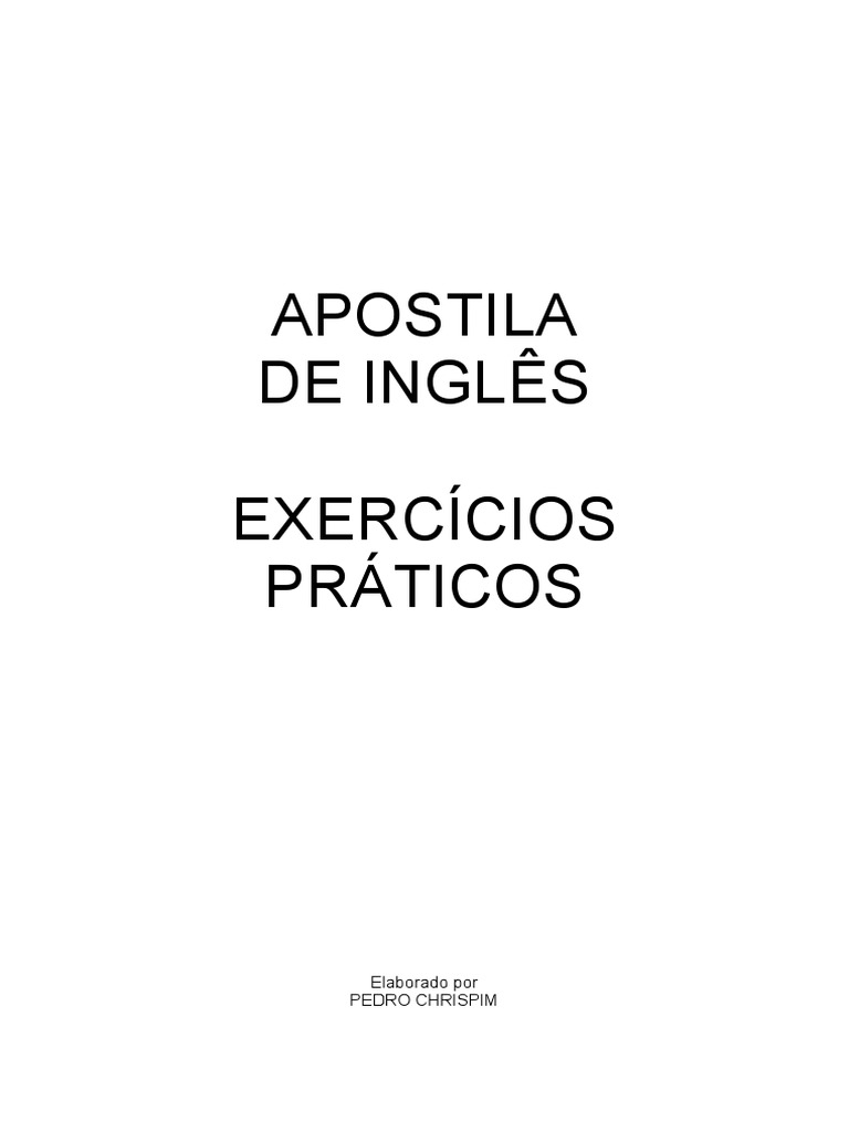 Apostila de Inglês - Exercícios Práticos | PDF