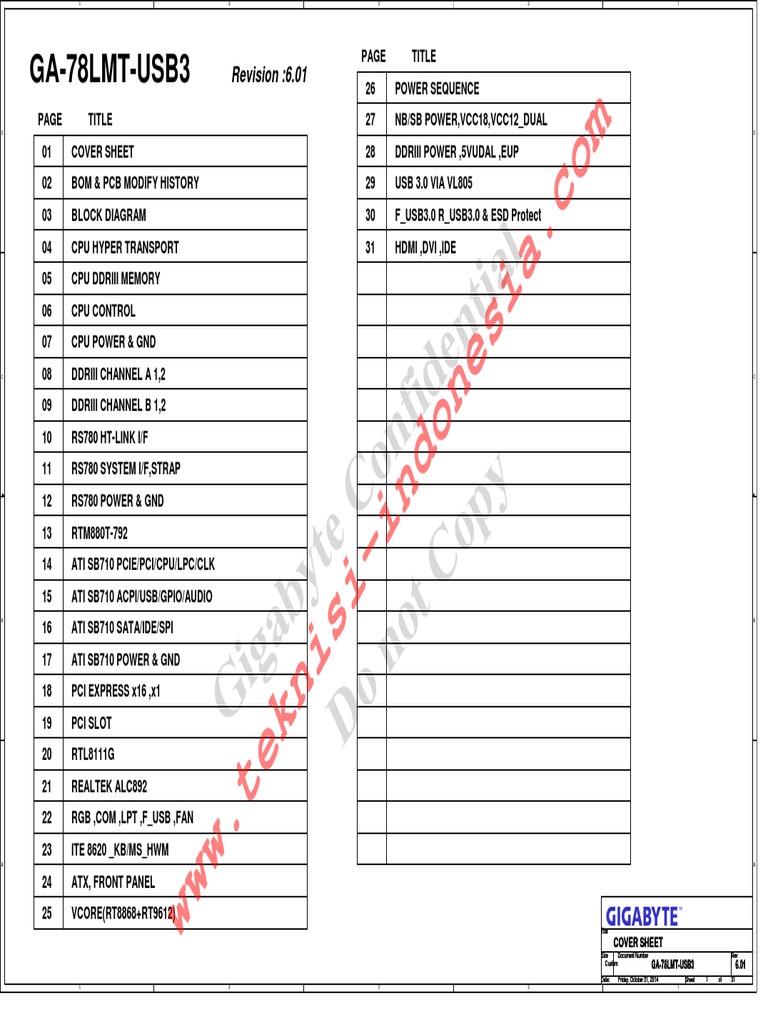 GA-78LMT-USB3 Revision 6.01 Overview | PDF | Computer Networking ...