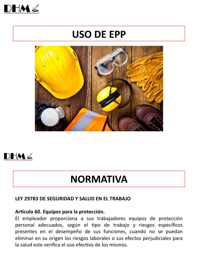 2023 - Uso de Epp | PDF | Casco | Guante