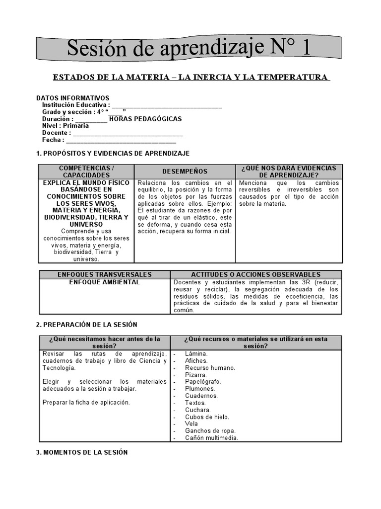 5 Sesion | PDF | Aprendizaje | Biodiversidad