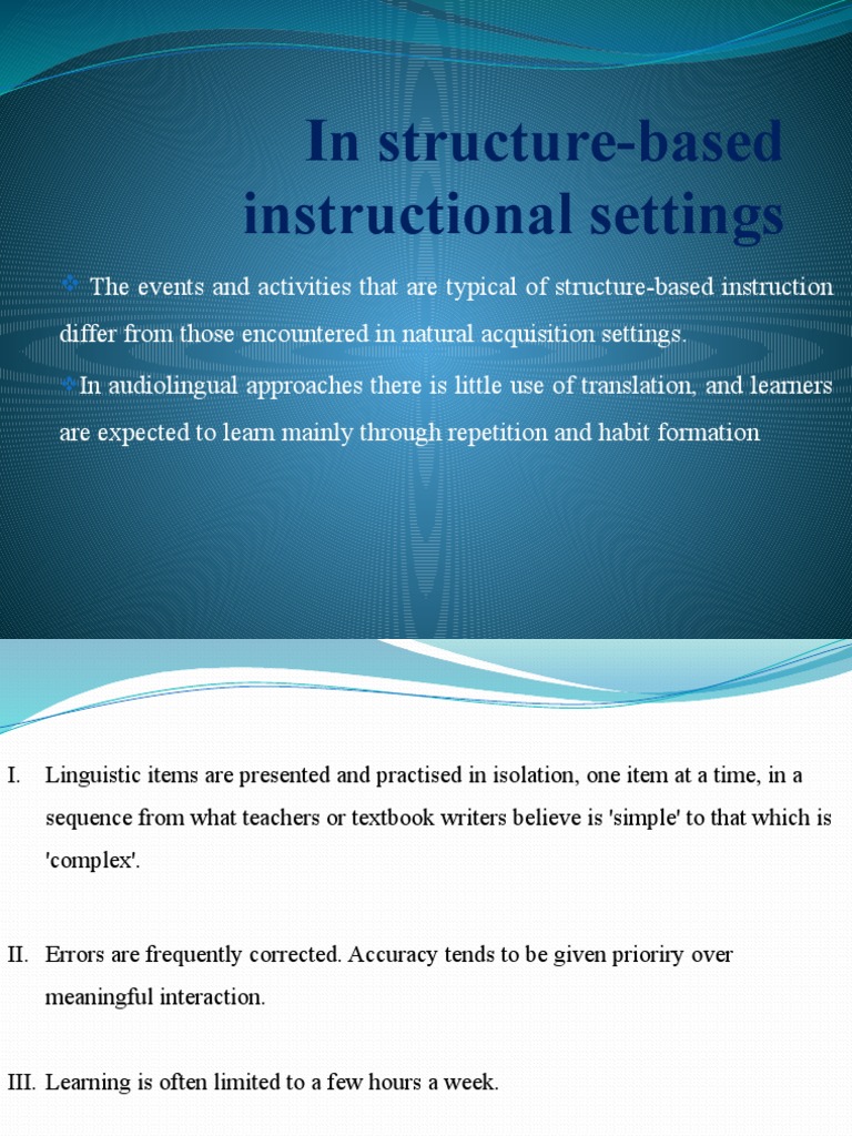 In Structure-Based Instructional Settings BERFİN SUNUM | PDF | Learning ...