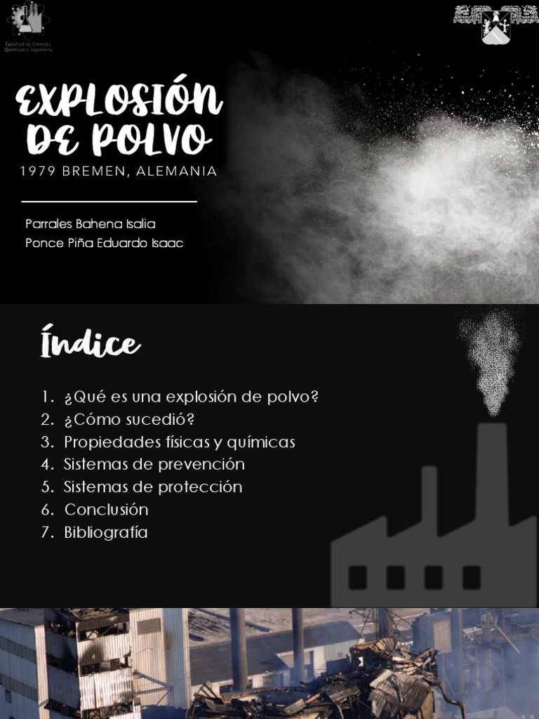 Explosión de Polvo | PDF | Combustión | Oxígeno