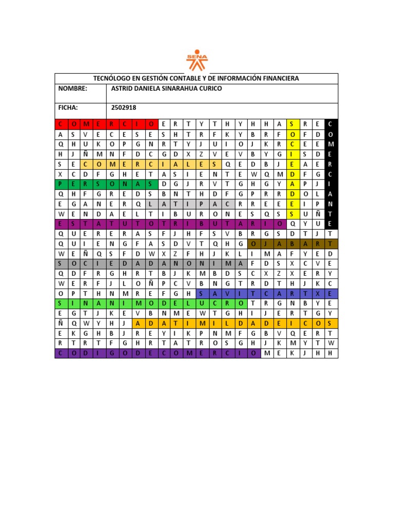 Actividad Sopa de Letras | PDF | Comercio | Sociedad