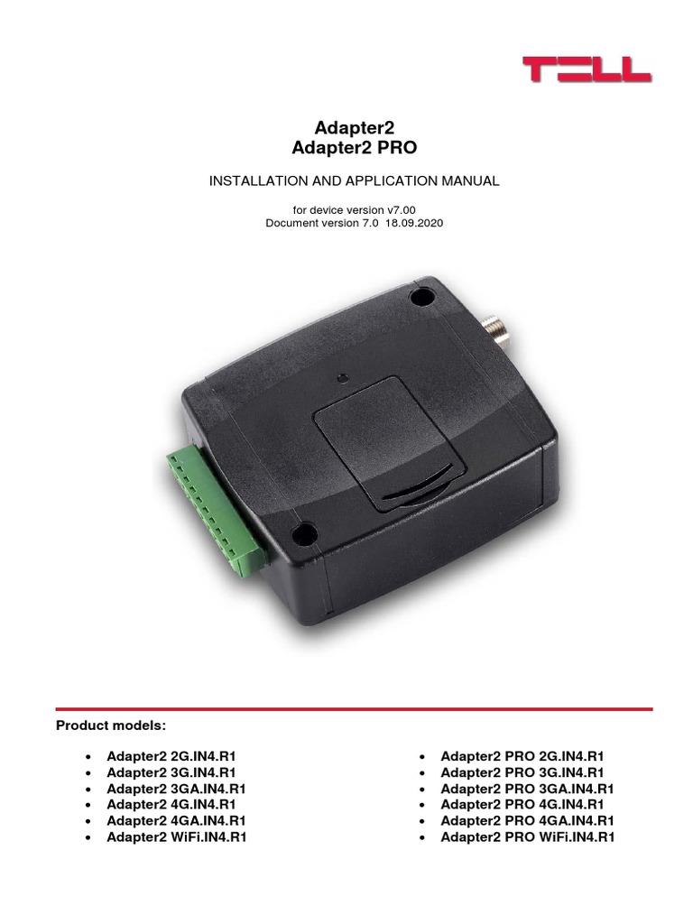 Adapter2 Pro v700 en Manual | PDF | Port (Computer Networking) | Ip Address