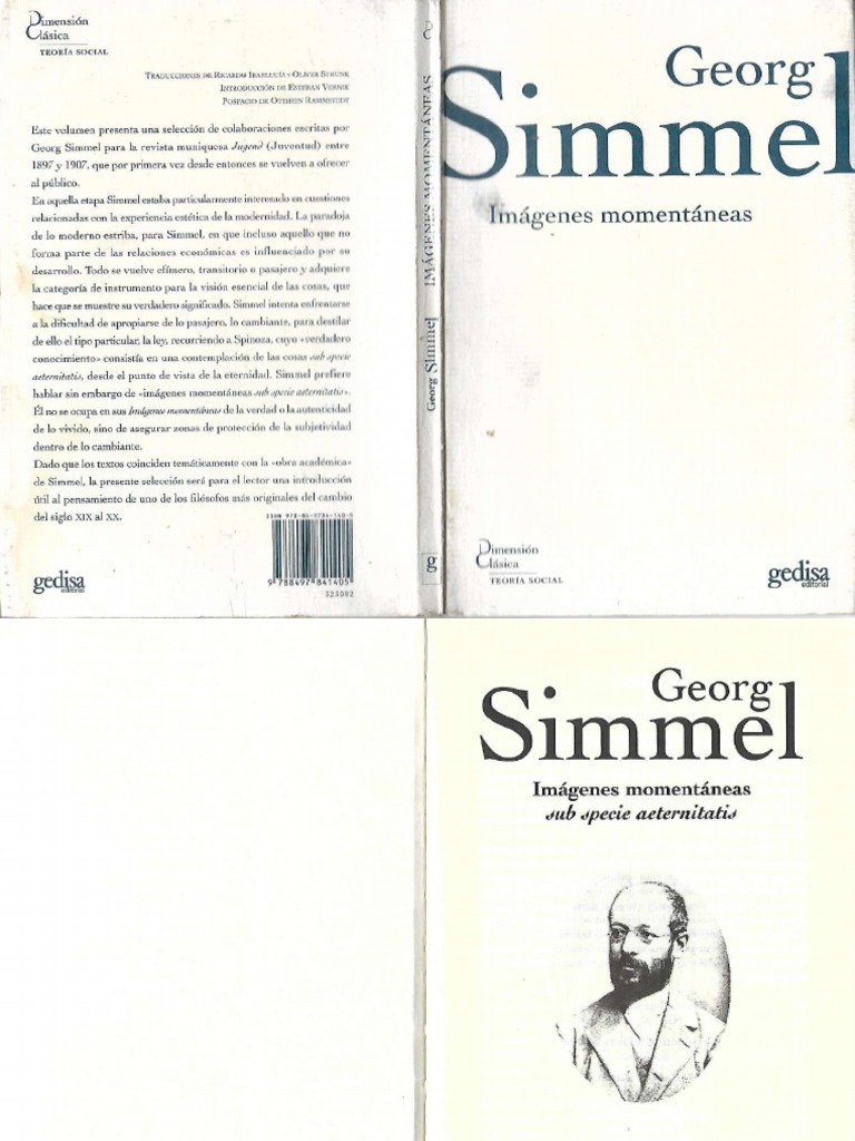 Simmel, Georg - Imagenes Momentaneas Gedisa | PDF