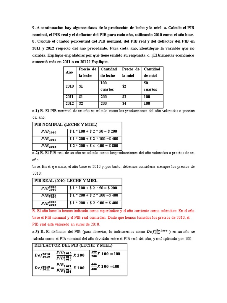 Ejercicios Practicos de Macro | Descargar gratis PDF | Producto Interno Bruto | Inflación