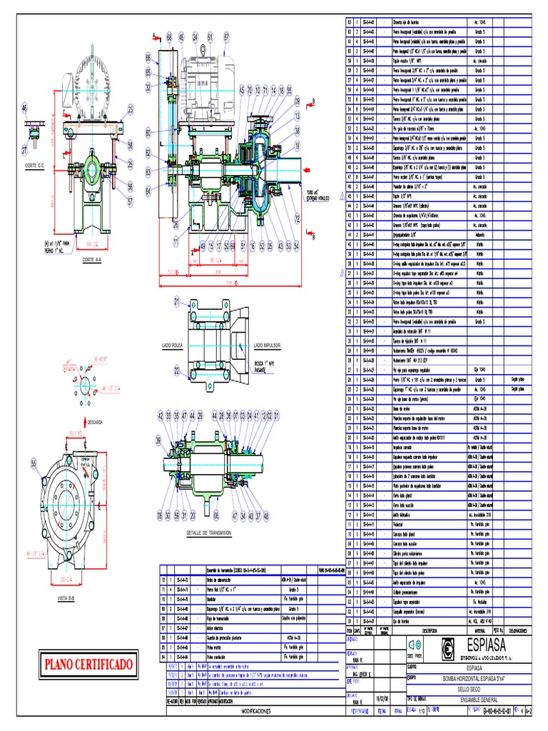 EA-490-46!05!92-001 (R4) Ensamble General - Bomba Horizontal ESPIASA 5 ...