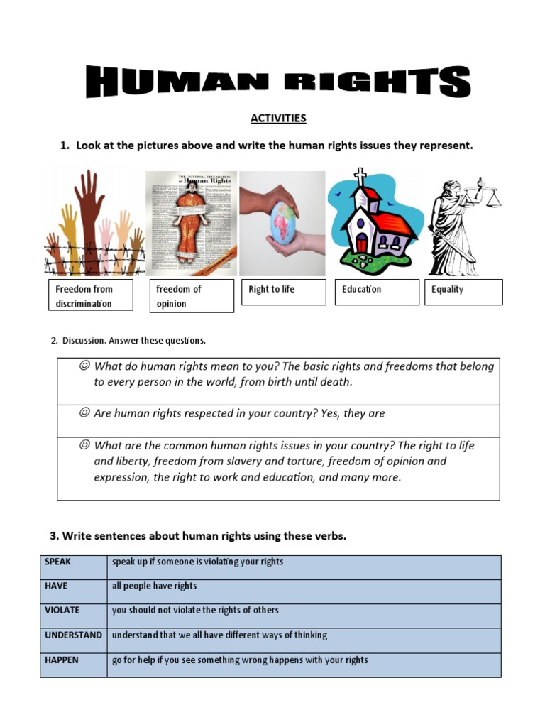Human Rights Activities Document | PDF | Rights | Human Rights