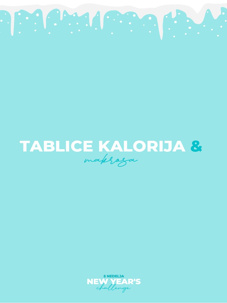 Tablice Kalorija I Makrosa | PDF