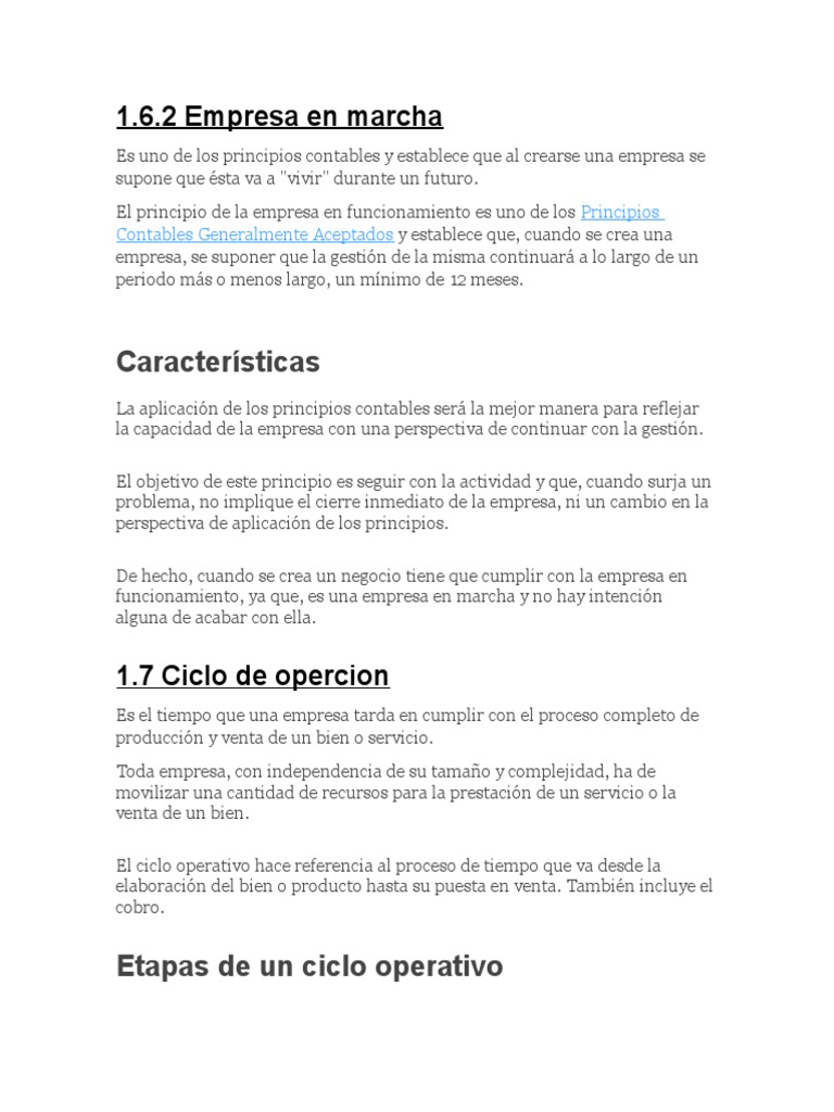 Empresa en Marcha | PDF | Contabilidad | Efectivo Empresa en Marcha | PDF | Contabilidad | Efectivo