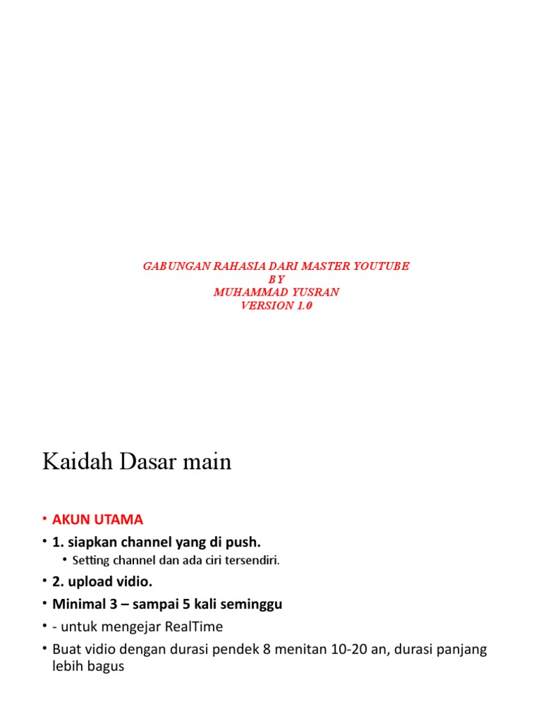 Muhammad Yusran Version 1 | PDF