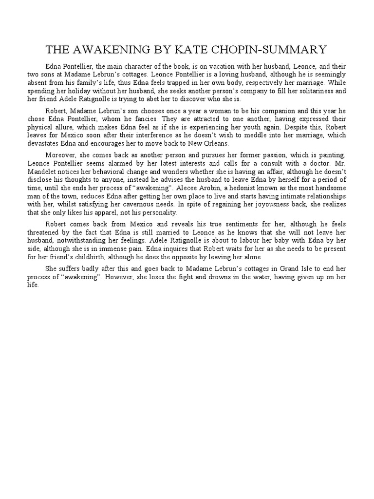 Summary of The Awakening by Chopin | PDF