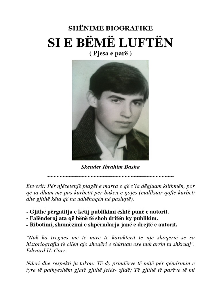 Skender Basha Si e Beme Luften I | PDF
