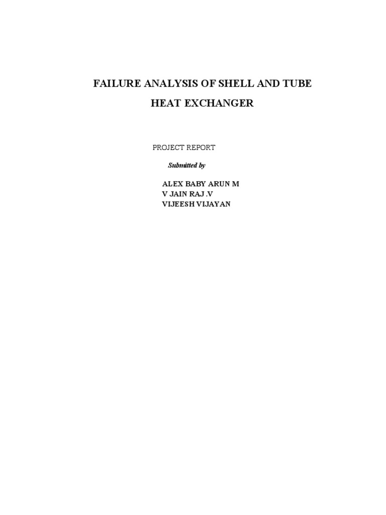 Failure Analysis of Shell and Tube Heat Exchanger | PDF | Corrosion ...