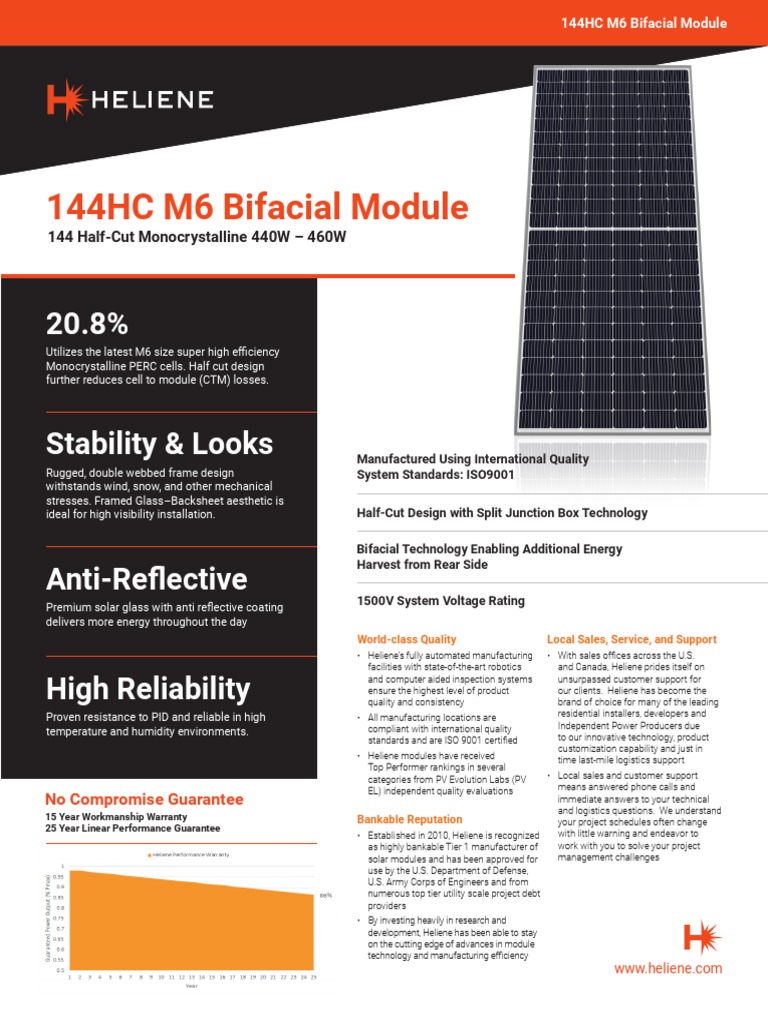 HSPE 144HC M6 Bifacial Rev.05 | PDF | Solar Panel | Photovoltaics
