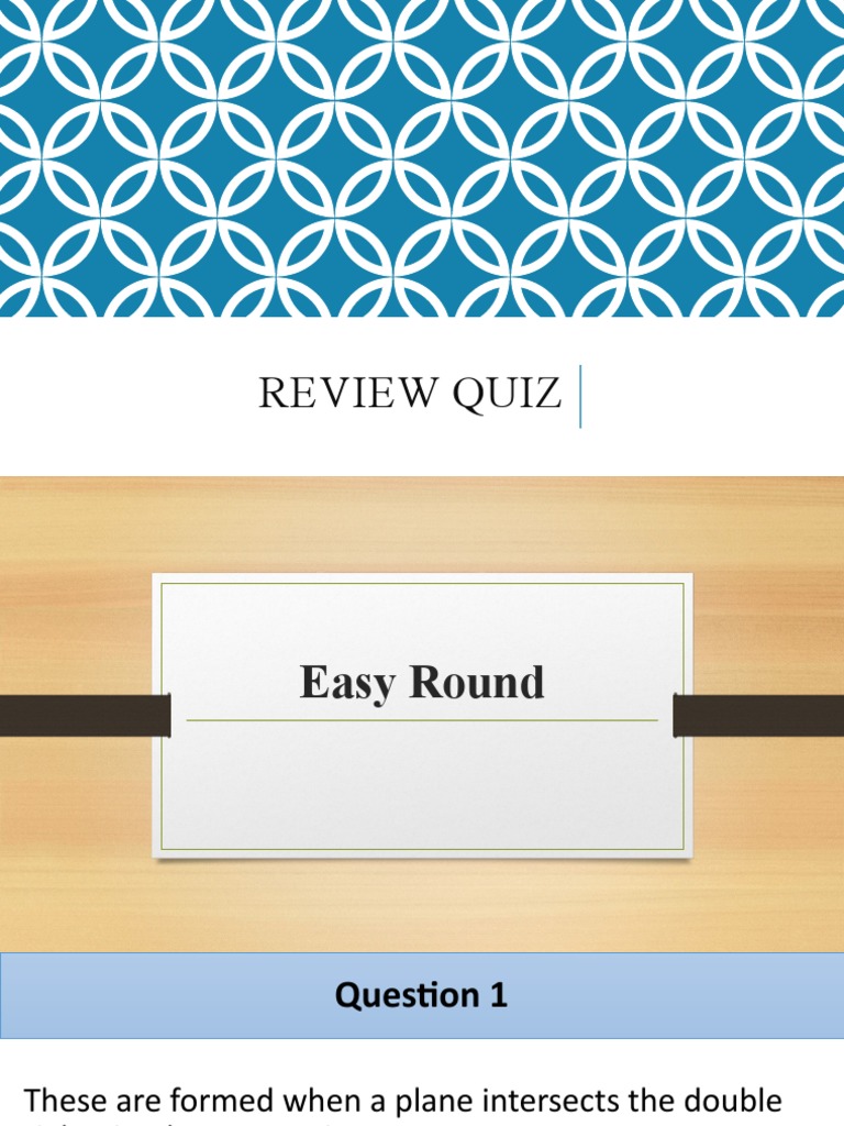 Review Quiz 1st Precal | PDF | Ellipse | Manifold