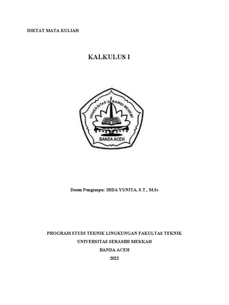 Diktat Mata Kuliah - Kalkulus I | PDF