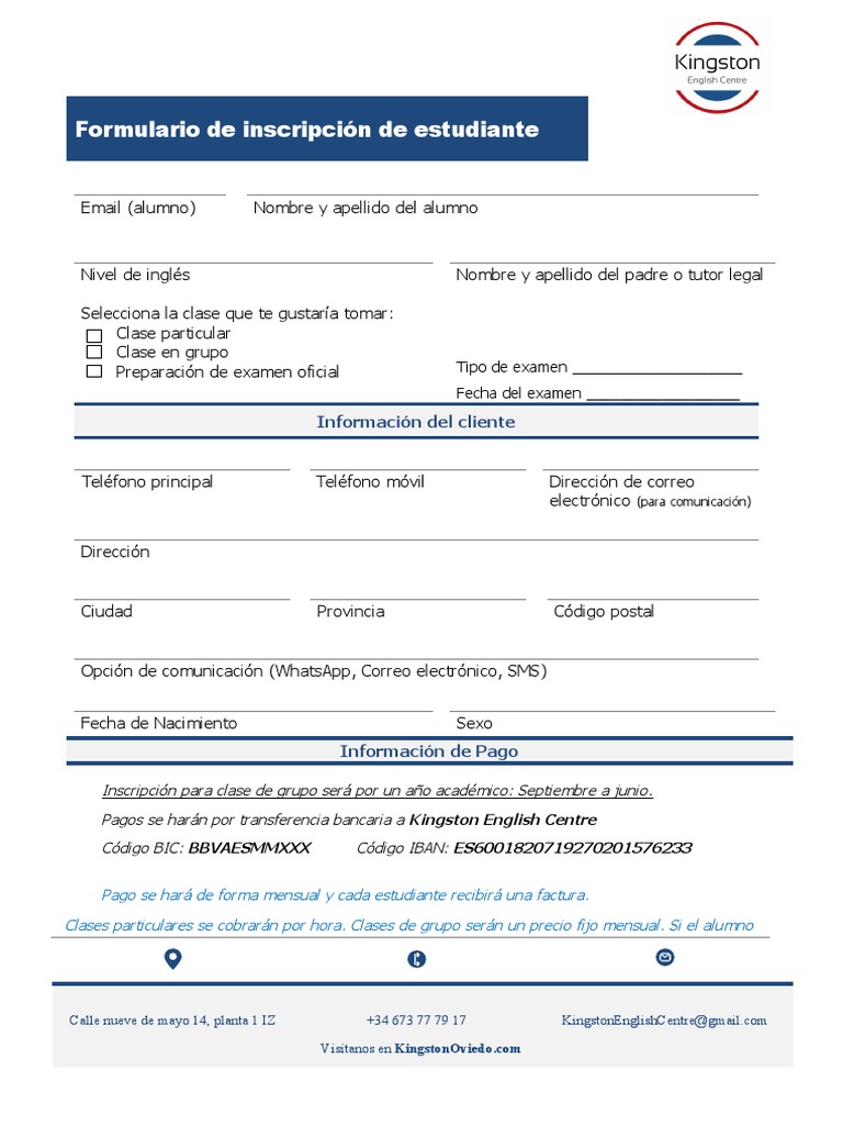 KEC Formulario para Estudiantes | PDF