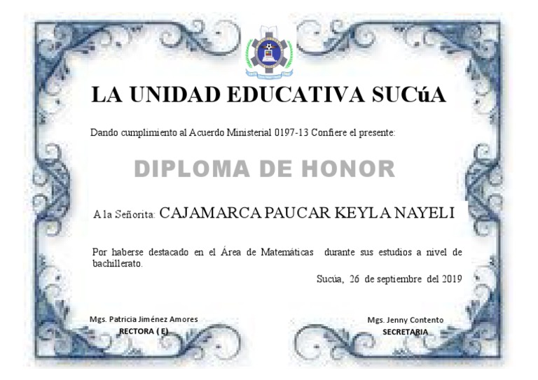 Diplomas de Honor | PDF