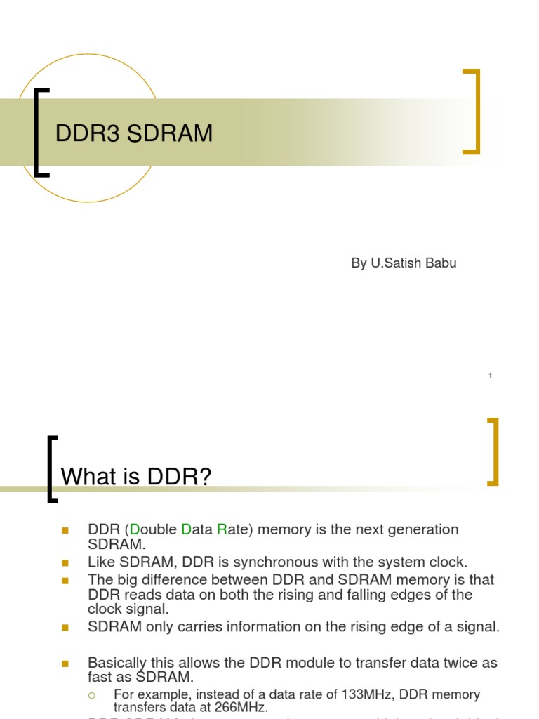 Ddr Sdram Pdf Computer Data Storage Computer Architecture