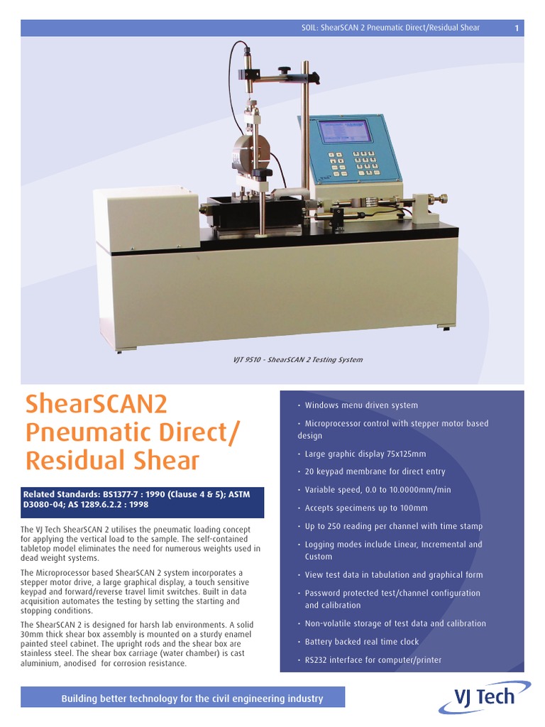 Shearscan2 Pneumatic Direct Residual Shear | PDF | Computing | Computer ...