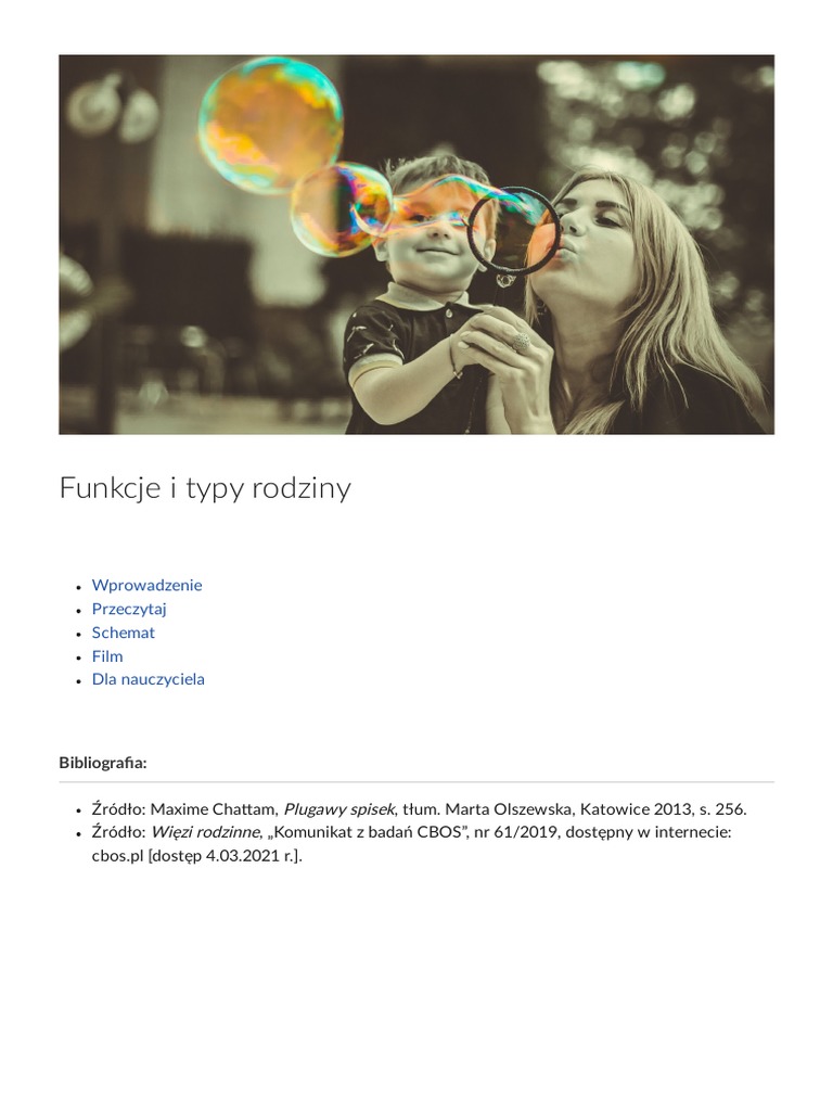 Funkcje I Typy Rodziny | PDF