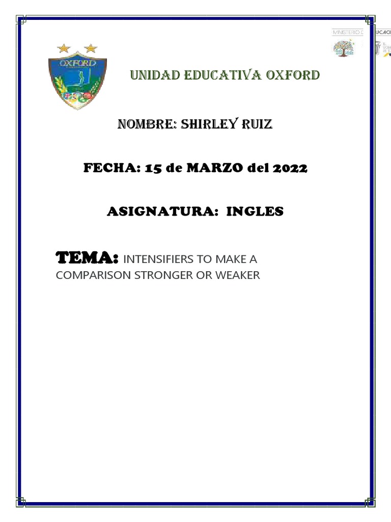 Intensifiers To Make A Comparison Stronger or Weaker | PDF