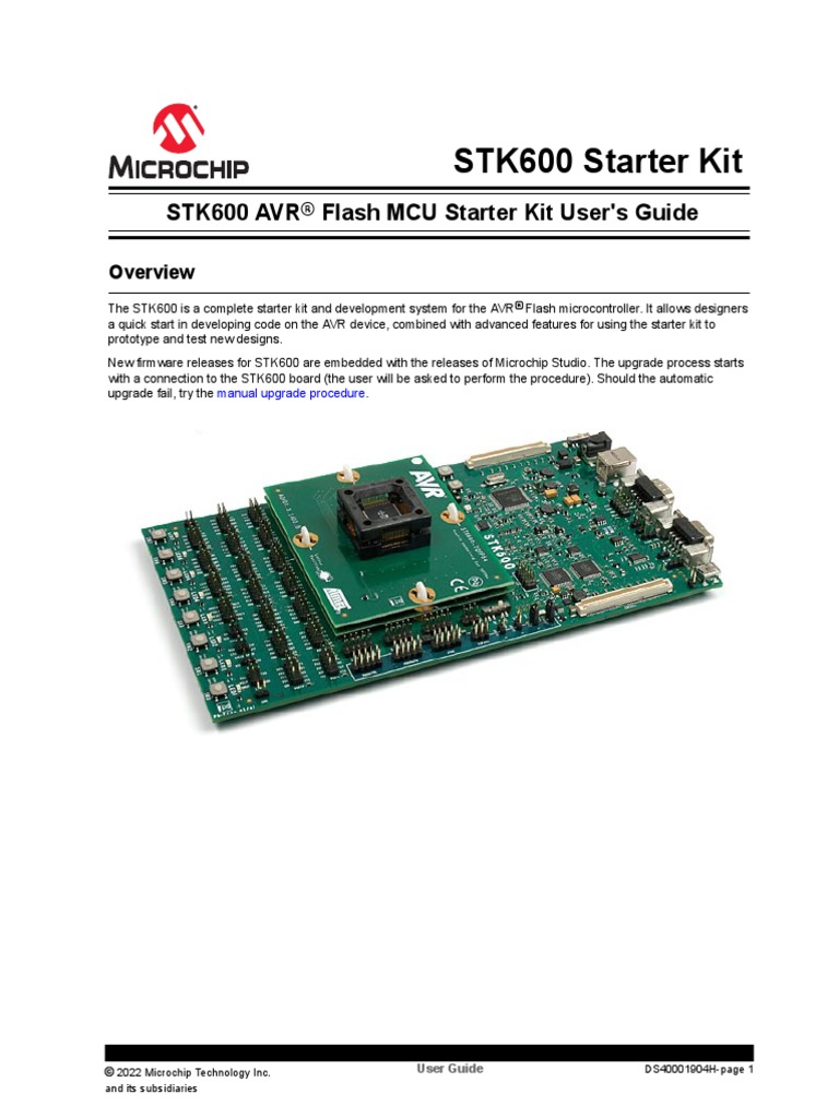 STK600 AVR Flash MCU Starter Kit Users Guide DS40001904 | PDF | Office ...