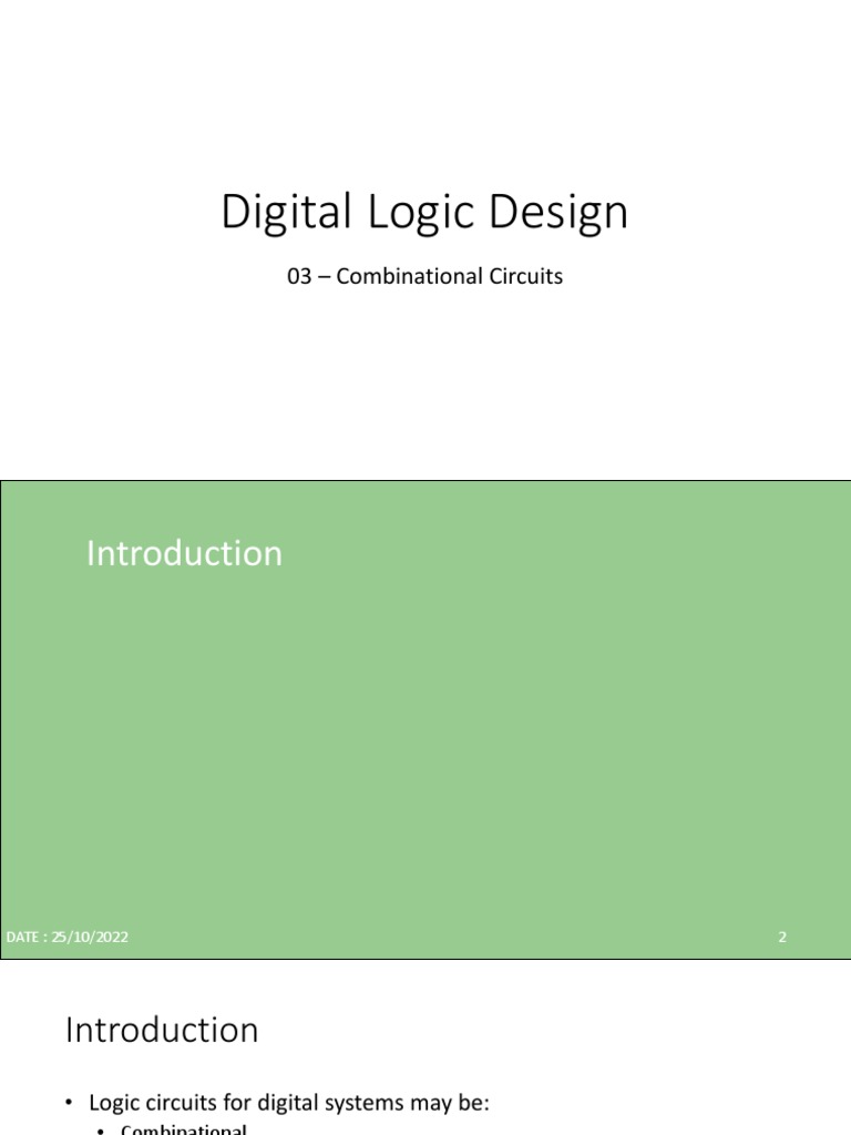 Lecture 03 - Combinational Circuits | Download Free PDF | Logic Gate | Electronic Circuits