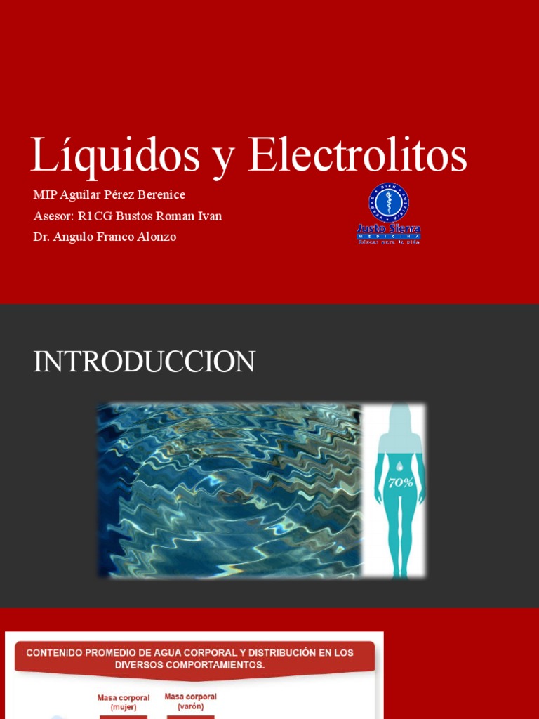 Líquidos y Electrolitos | PDF | Potasio | Química