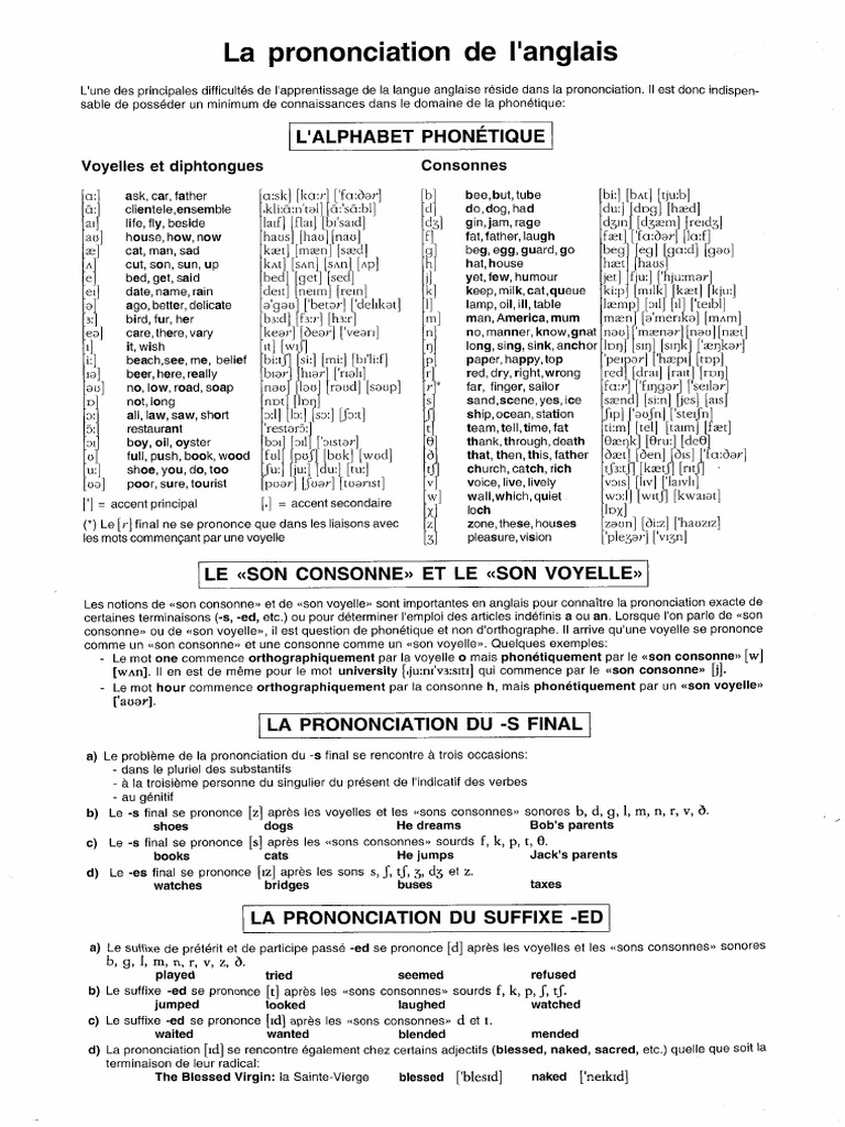 Voc Anglais Vasseur | PDF