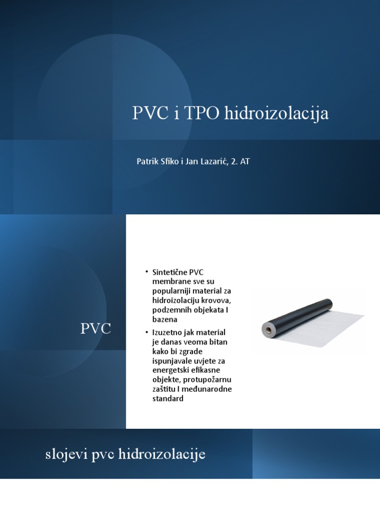 PVC I TPO Hidroizolacija | PDF