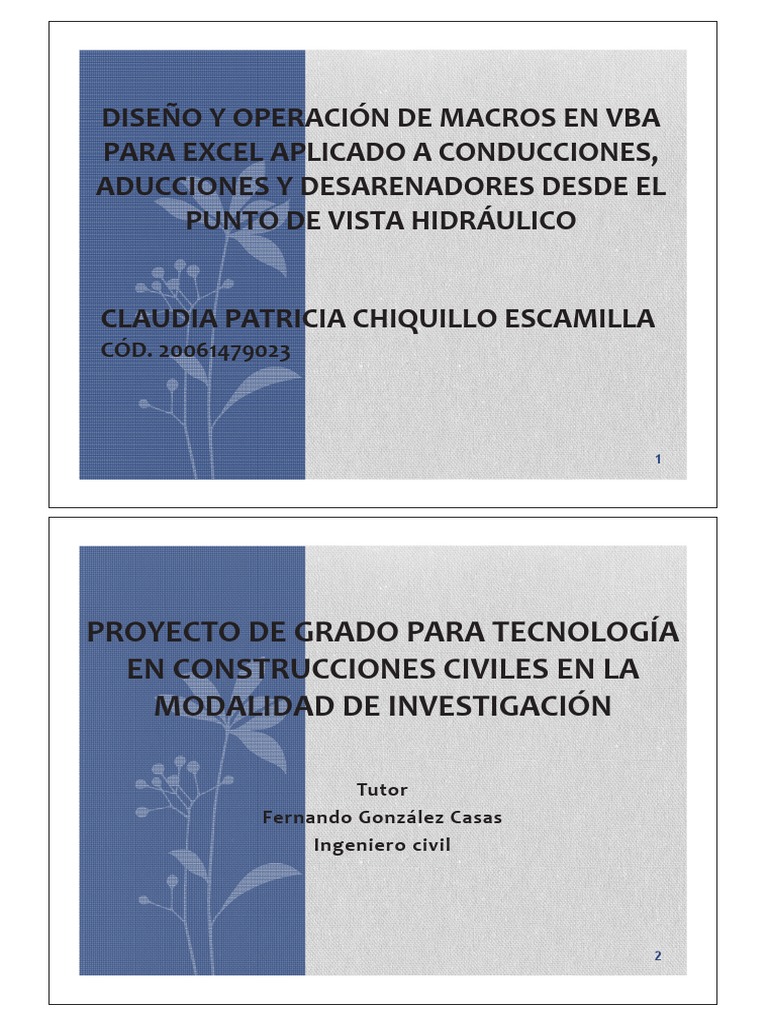 Propuesta Parcial (Presentación) | PDF | Microsoft Excel | Macro (informática)