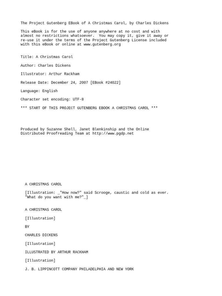 A Christmas Carol by Charles Dickens | PDF | A Christmas Carol ...