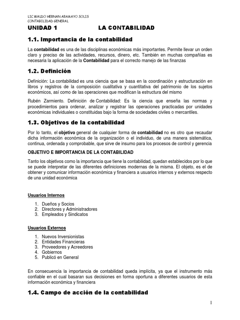 Unidad 1234la Contabilidad | Descargar gratis PDF | Contabilidad | Economias