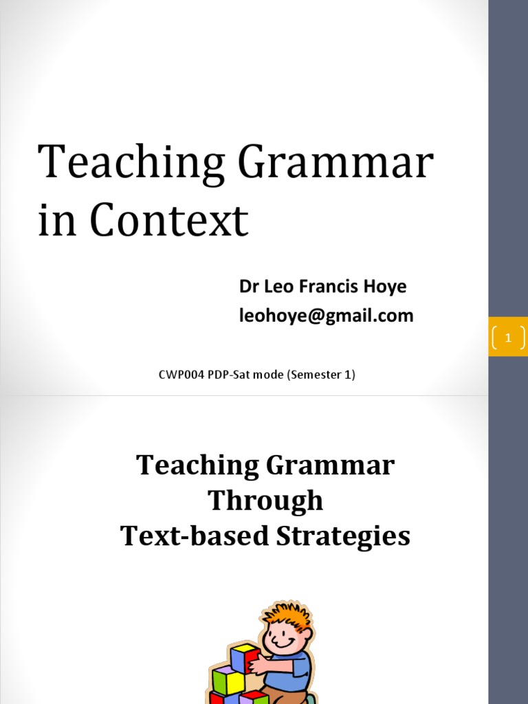 Teaching Grammar Through Text-Based Strategies | PDF | Grammar | Verb