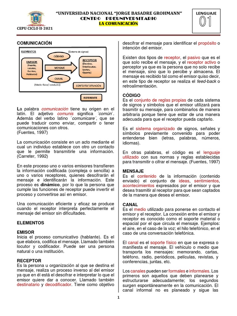 Práct. 01 - Lenguaje | Descargar gratis PDF | Comunicación | Habla
