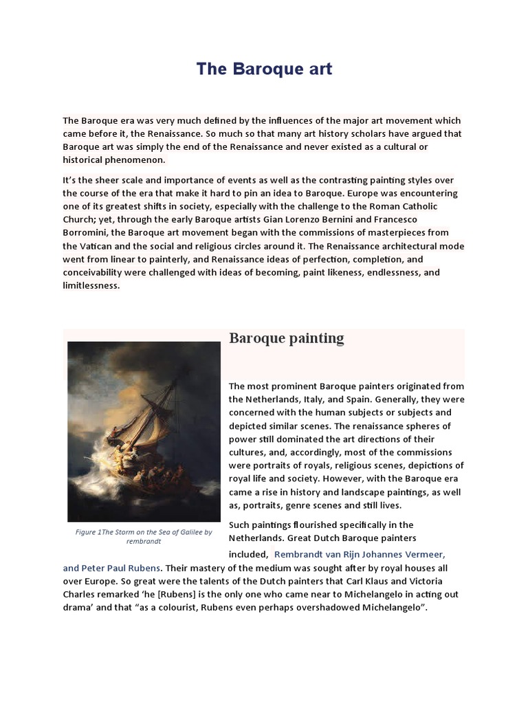 The Baroque Art | PDF | Baroque | Renaissance