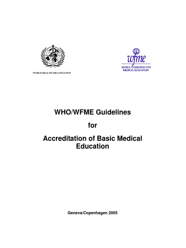 WFME Guidelines for Medical Education Accreditation | PDF | Medical ...