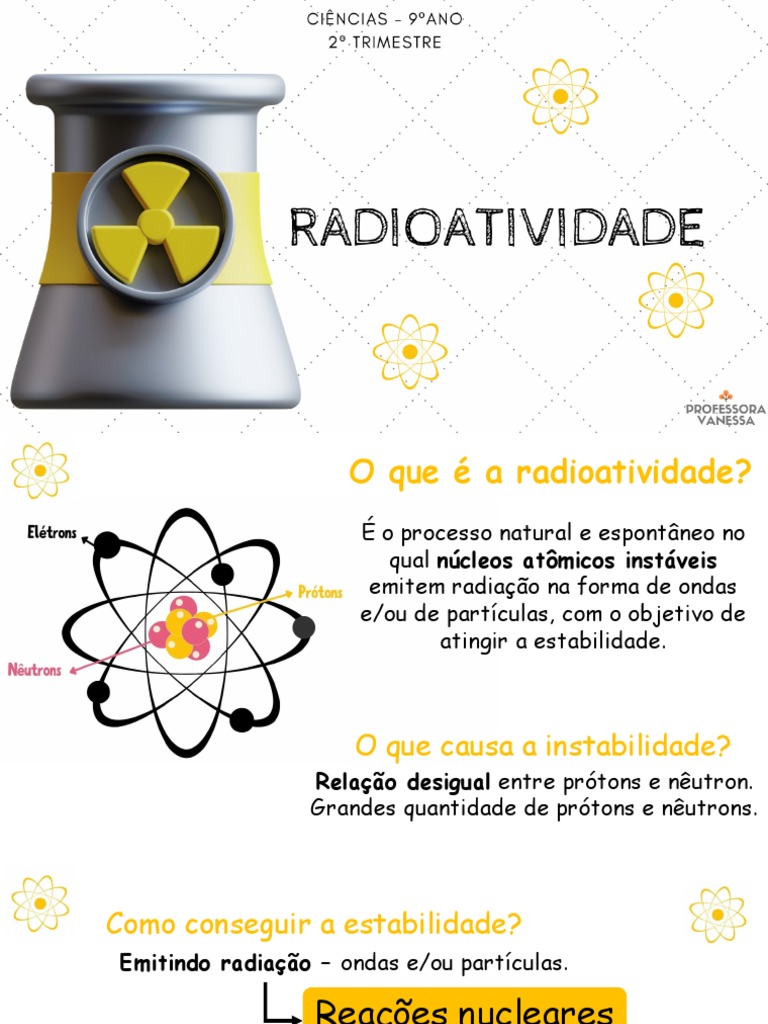 Aula 05 (SEM 20) 9ºano2022_Radioatividade | PDF | Radioatividade | Nêutron