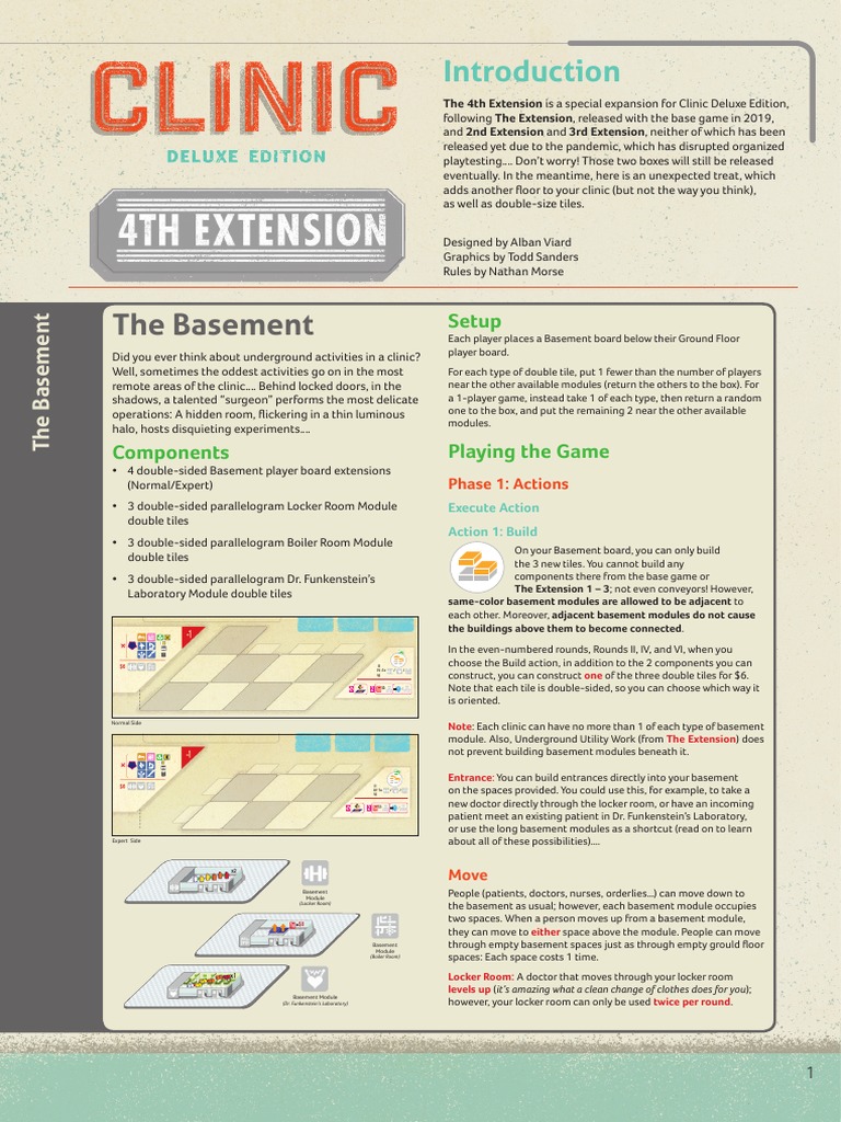 Clinic - Rules - Extension 4 | PDF | Basement | Health Care